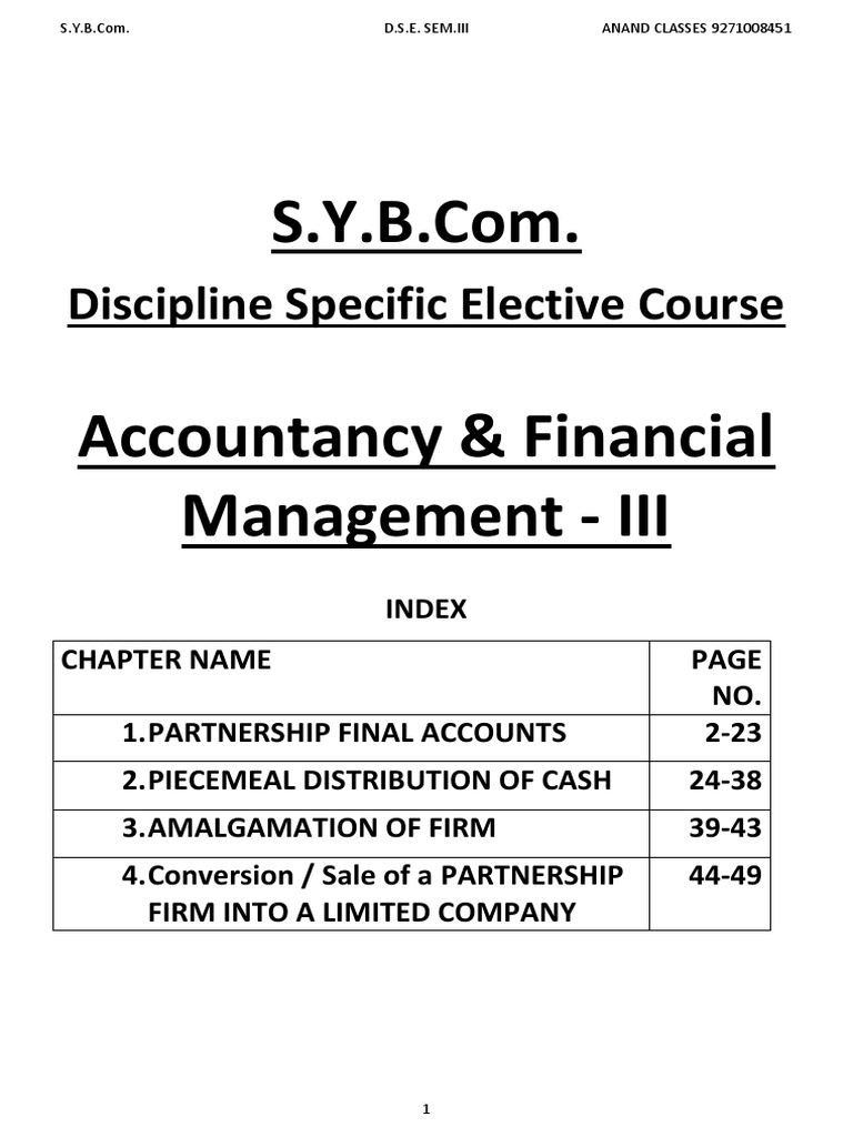 SYbcom Ac Sem3 | PDF | Debits And Credits | Expense