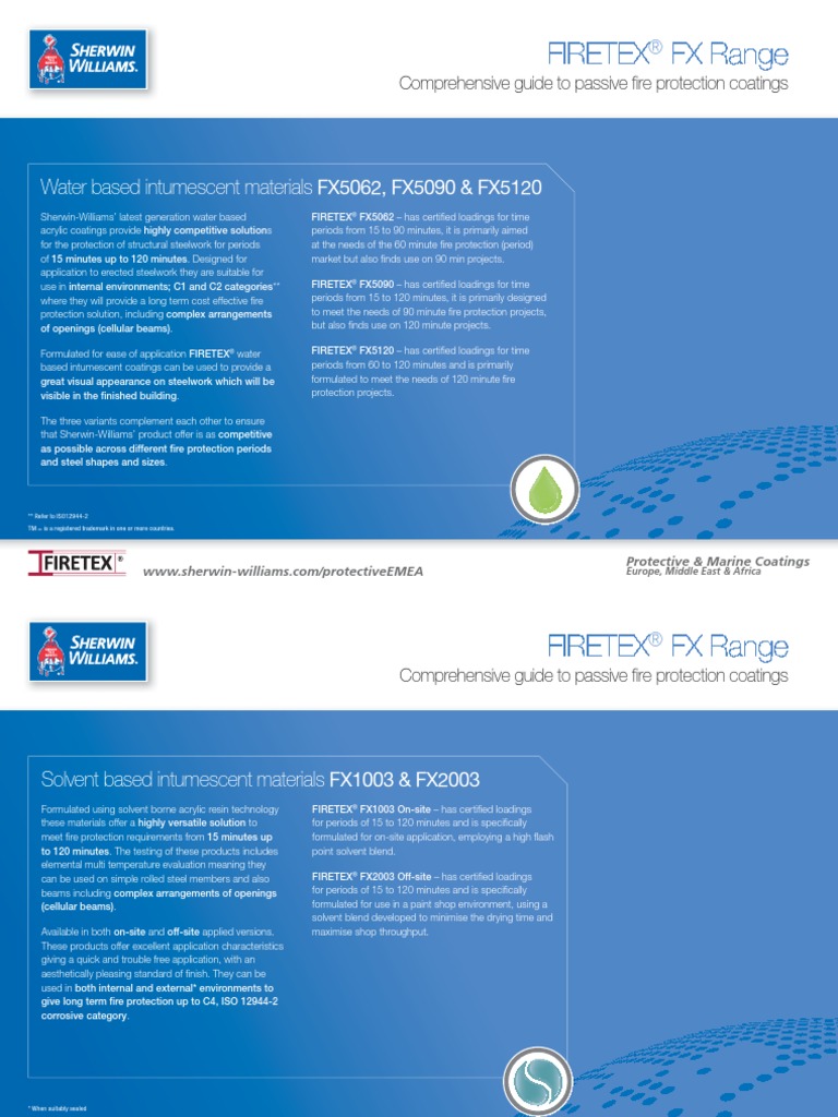 FIRETEX Passive Fire Protection Brochure PDF | PDF | Paint | Materials
