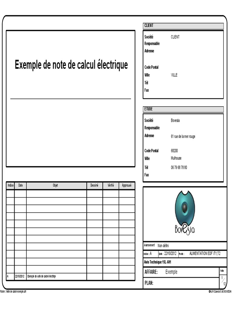 Exemple Note de Calcul BT PDF | PDF