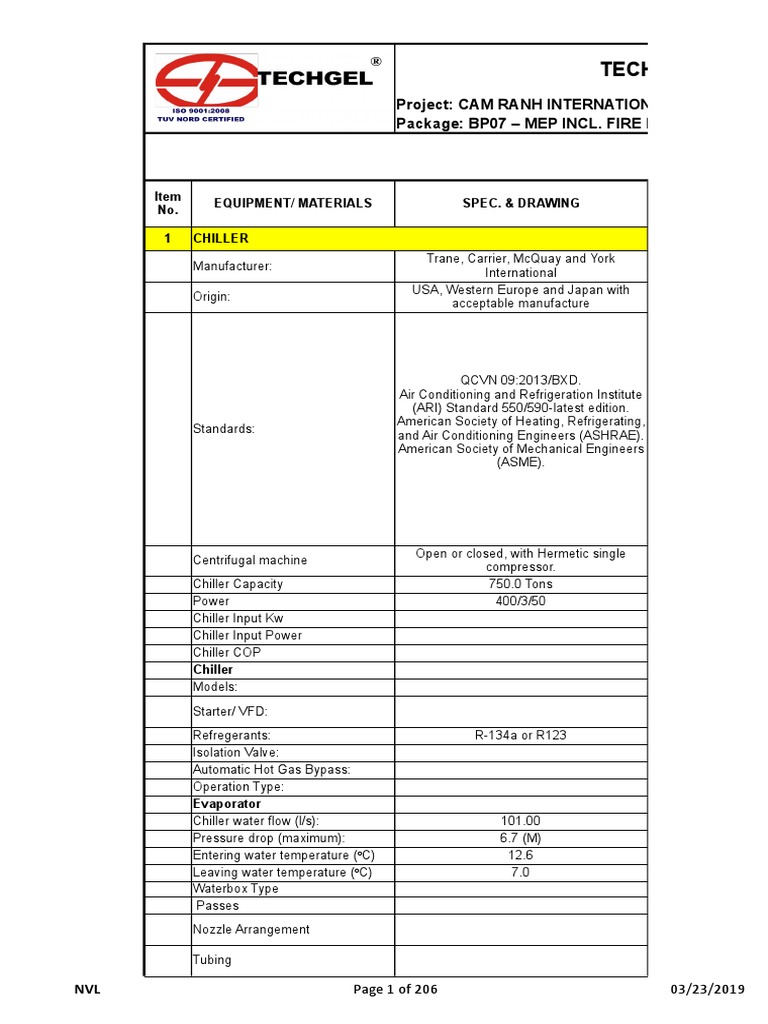 II 3 Technical Data - HVAC | PDF | Electric Motor | Hvac