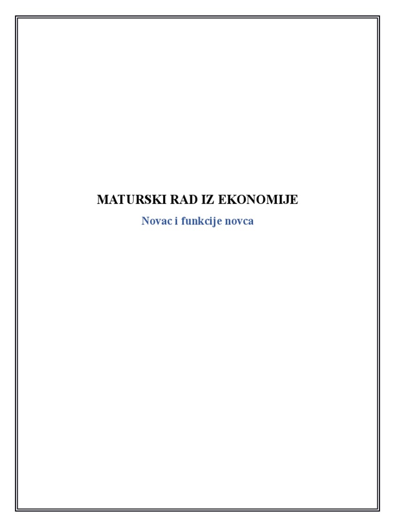 Maturski Rad | PDF