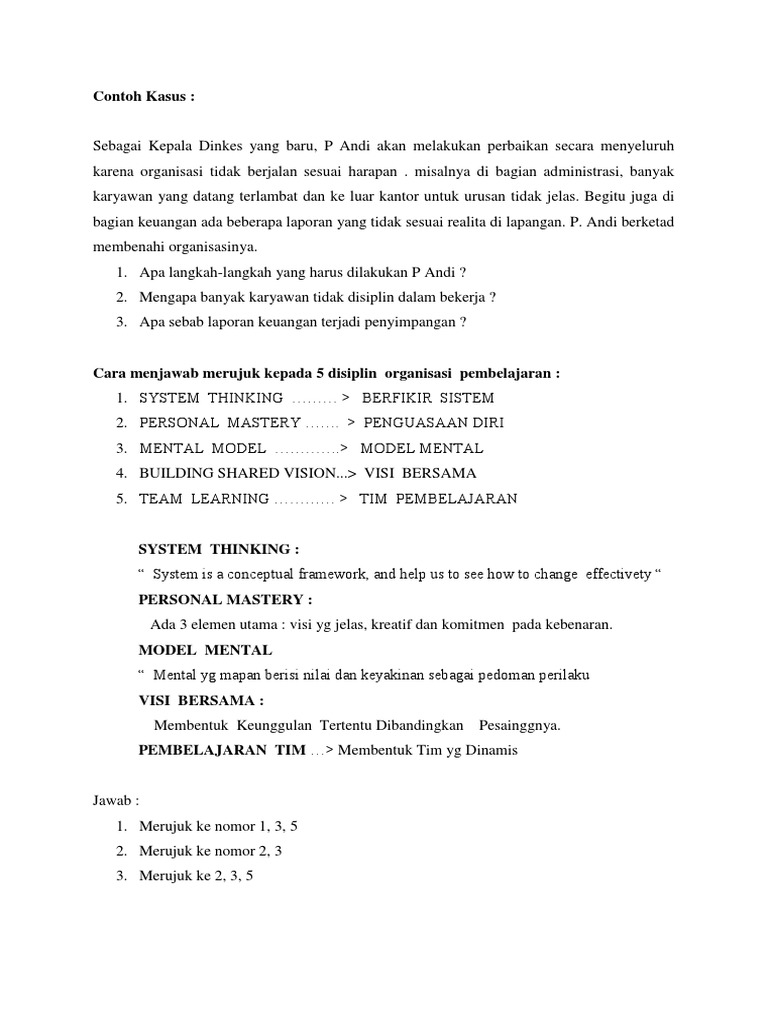 Contoh Kasus PPM I | PDF