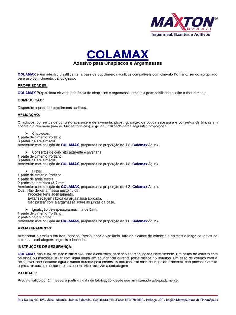 Colamax - Maxton | PDF
