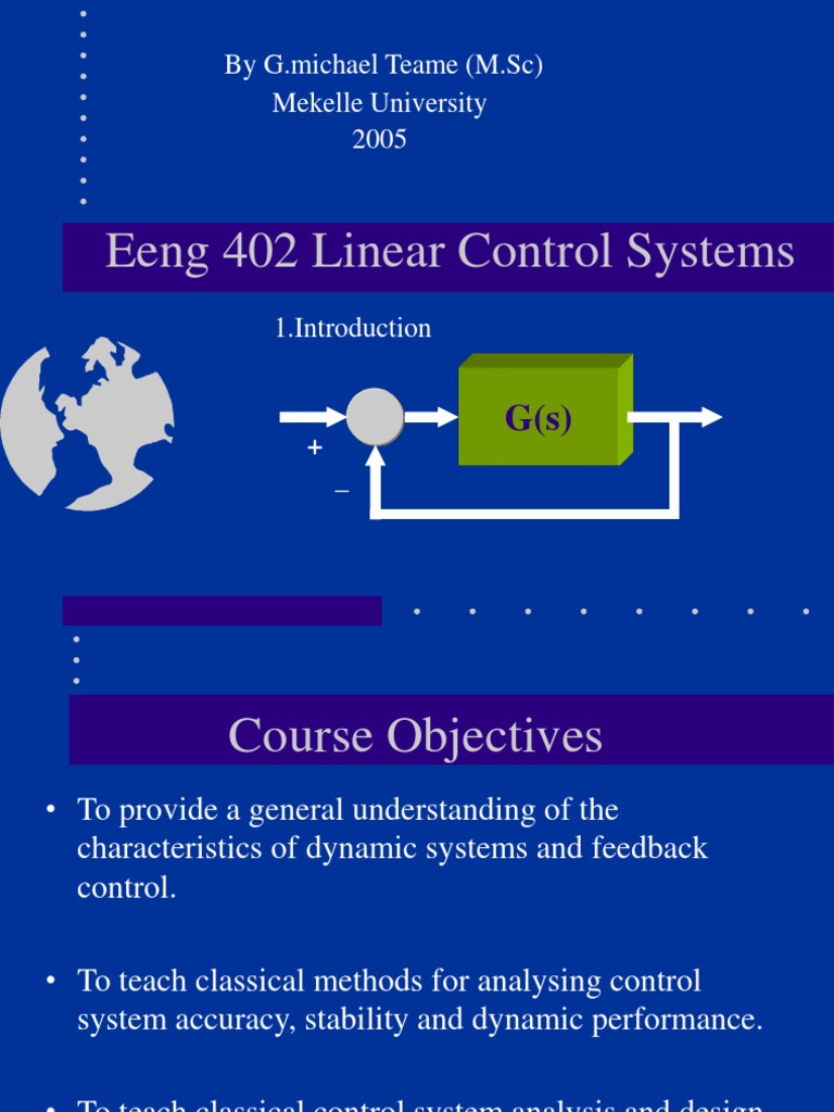 Control Systems I | PDF | Control Theory | Mathematical Model
