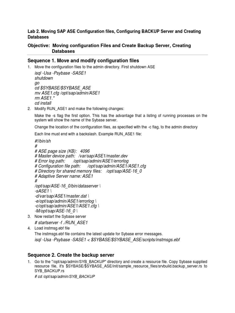 Lab 2 ASE Configuration | PDF | Operating System Technology | System ...