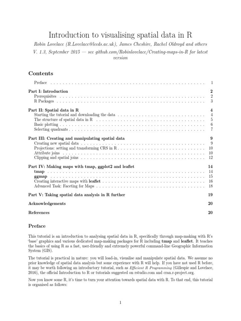 Intro Spatial Rl Pdf Pdf R Programming Language Comma Separated Values
