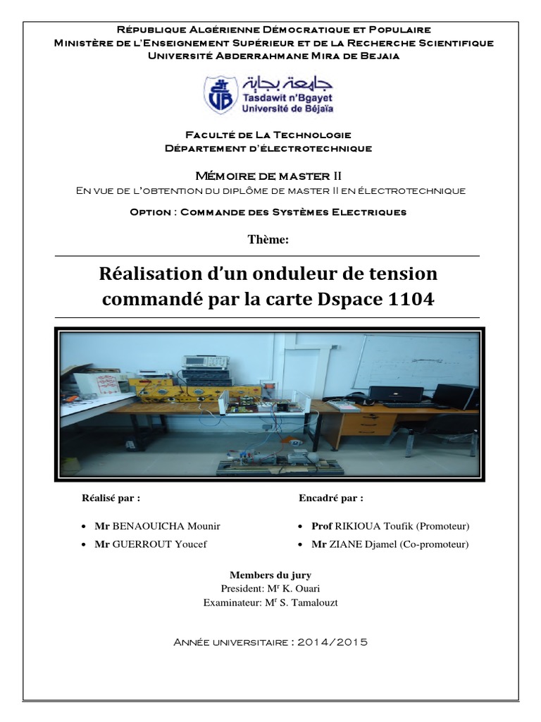 Onduleur de tension avec Dspace 1104 | PDF | Biens manufacturés | Obliger