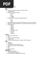 Dermatology SOAP Note Template | PDF | Wellness