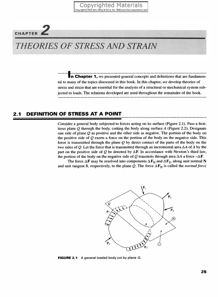 Theories of Stress PDF | PDF | Stress (Mechanics) | Euclidean Vector