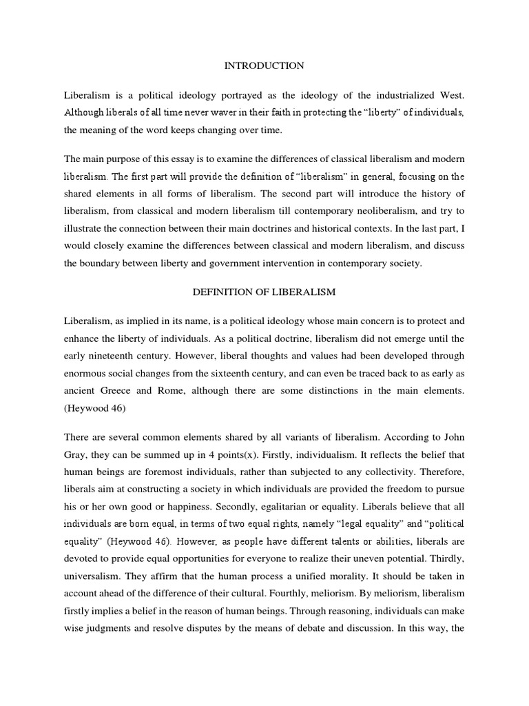 Liberalism | PDF | Classical Liberalism | Liberalism