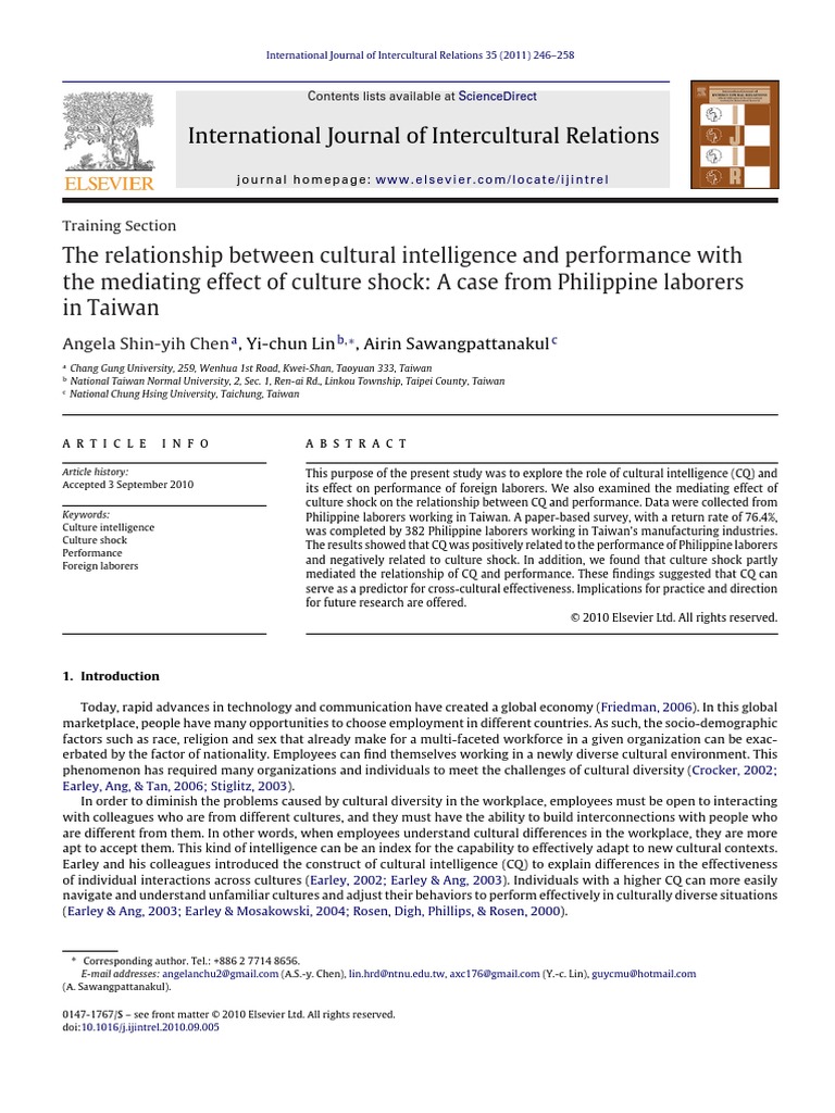International Journal of Intercultural Relations | PDF | Motivation ...