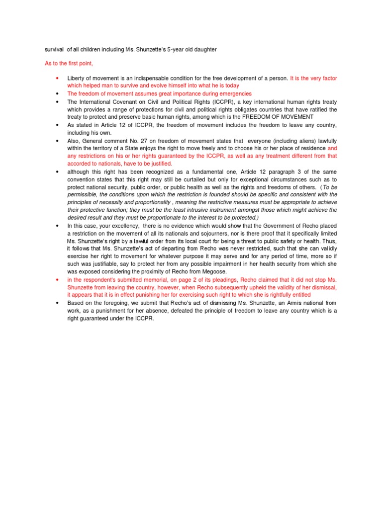 Script | PDF | Freedom Of Movement | Human Rights