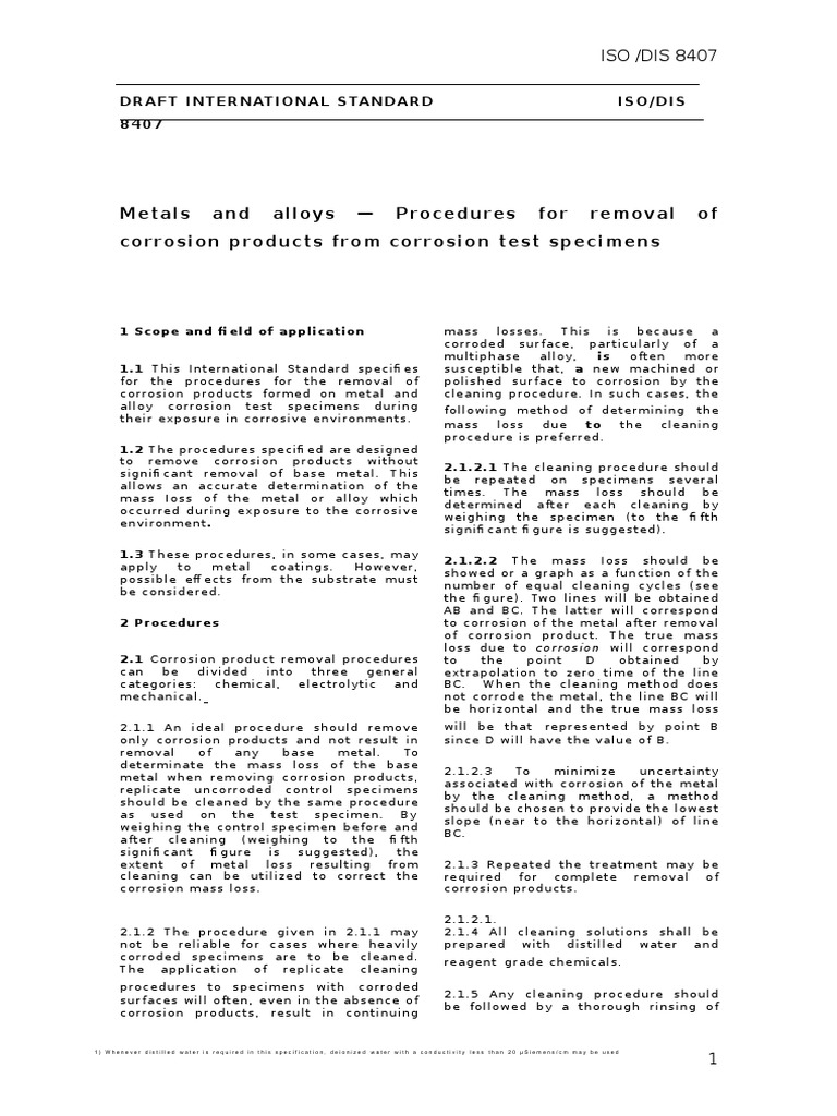 Iso 8407 | PDF | Sulfuric Acid | Corrosion