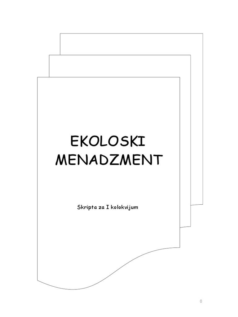 Ekoloski Menadzment - Skripta Za Kolokvijum | PDF