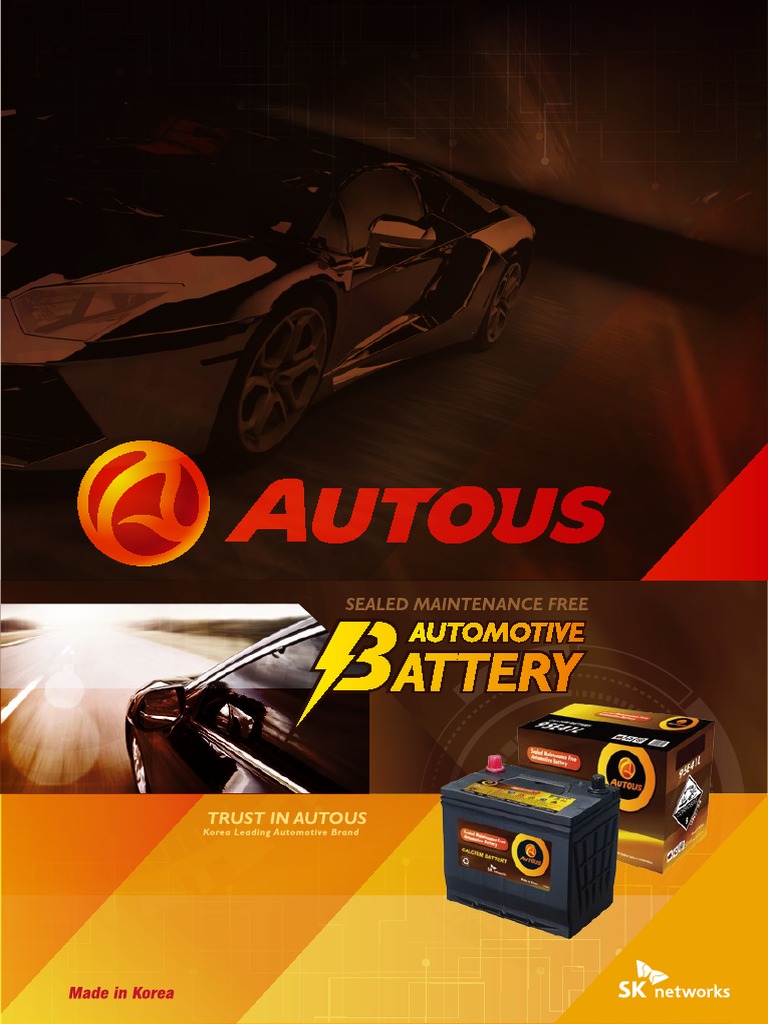 Cataog of AUTOUS Batteries | PDF