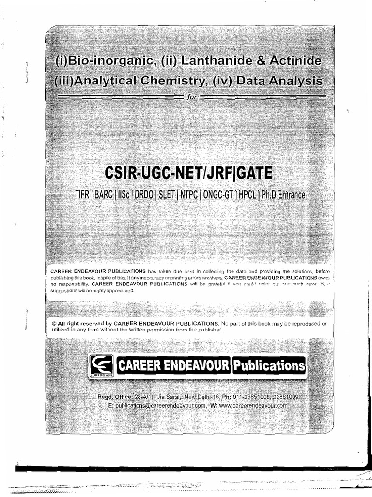 (Career Endeavour) Bioinorganic Chemistry (B-Ok - Xyz) PDF | PDF