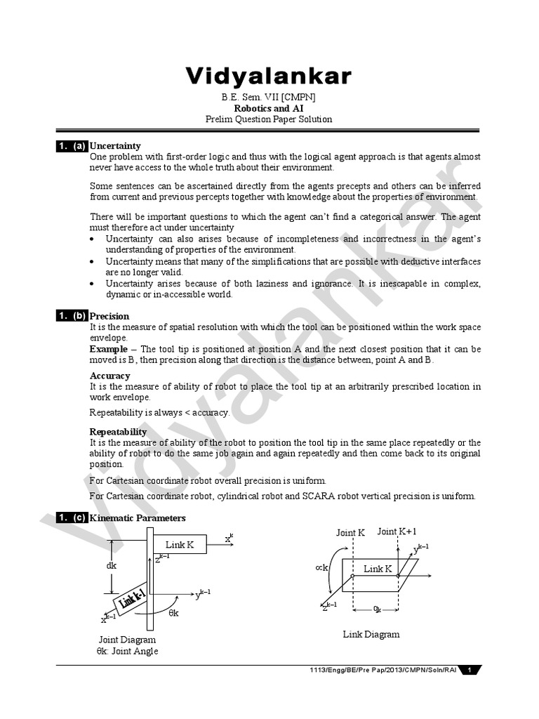 Robotics And Ai Pdf Cartesian Coordinate System Computer Program 2152