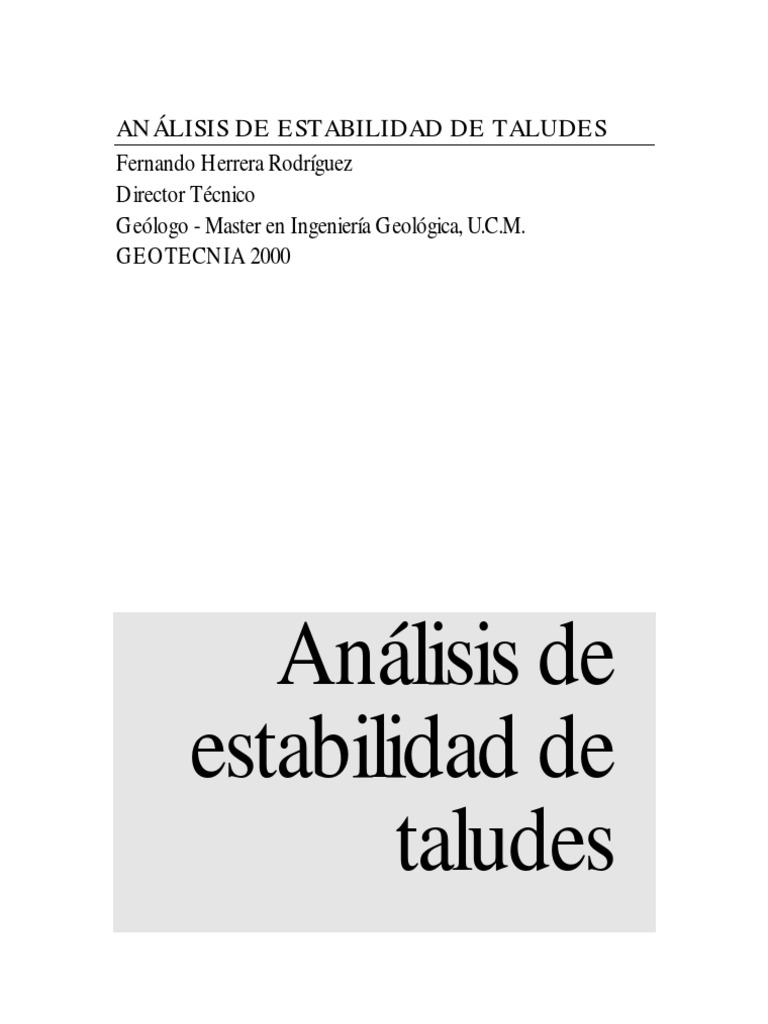 Analisis de Ad de Taludes Rocosos | PDF