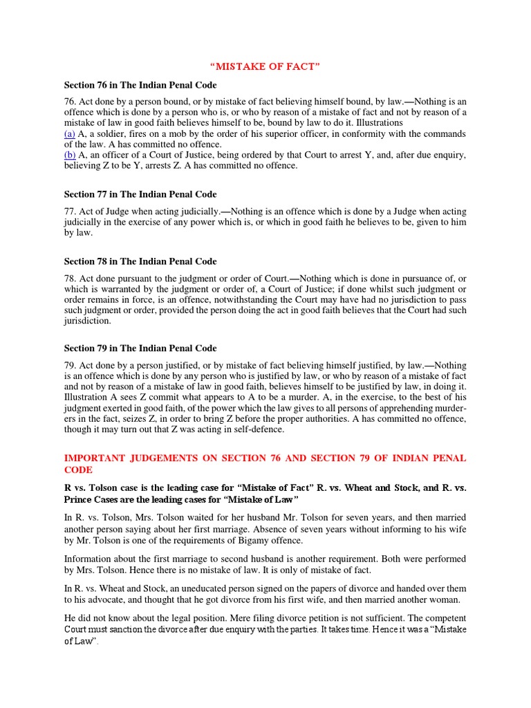 Mistake of Fact | PDF | Crime & Violence | Crime Thriller