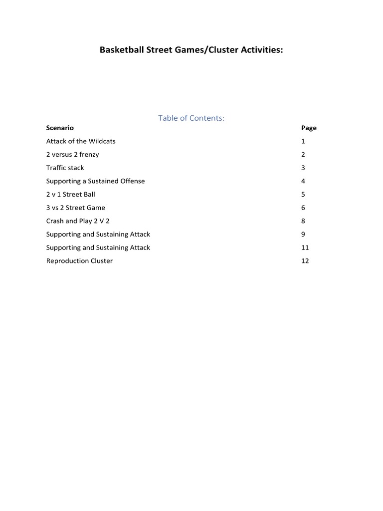 Basketball Street Game | PDF | Ball Games | Sports
