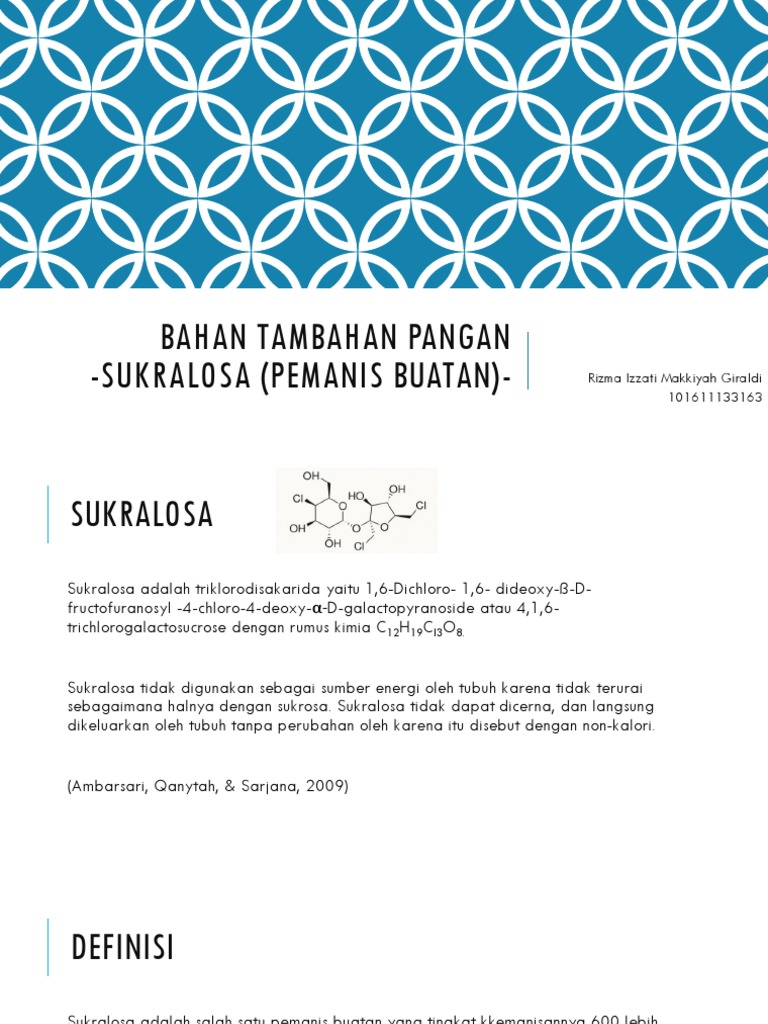 Sukralosa (Pemanis Buatan | PDF | Kesehatan Holistik