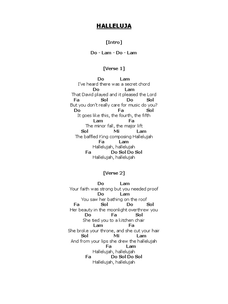 Hallelujah | PDF | Song Structure