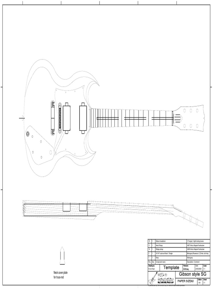 01 Gibson SG Complete Template PDF | PDF