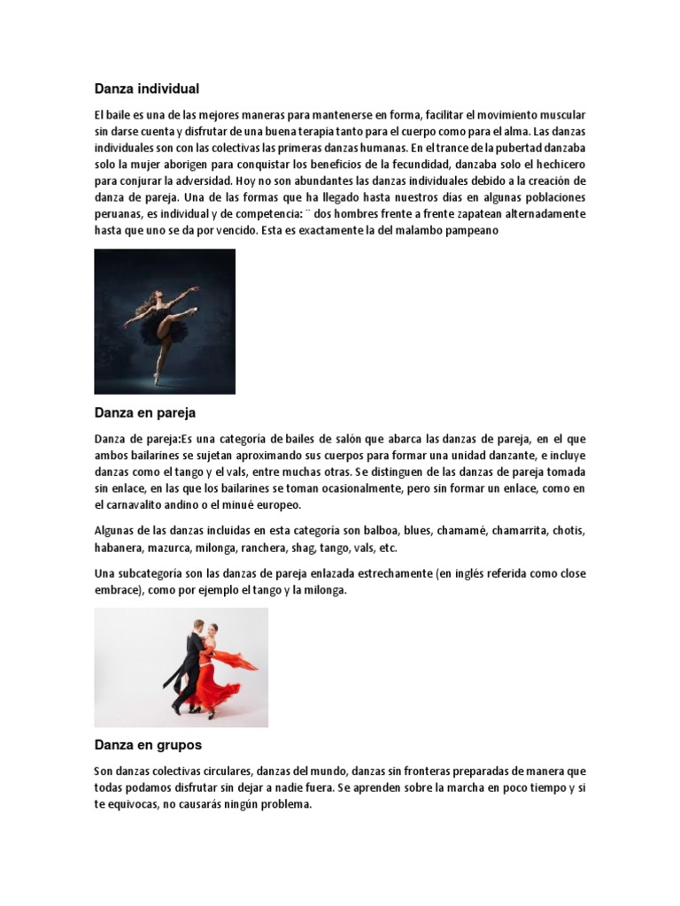 Danza Individual | PDF | Bailes | Música soul