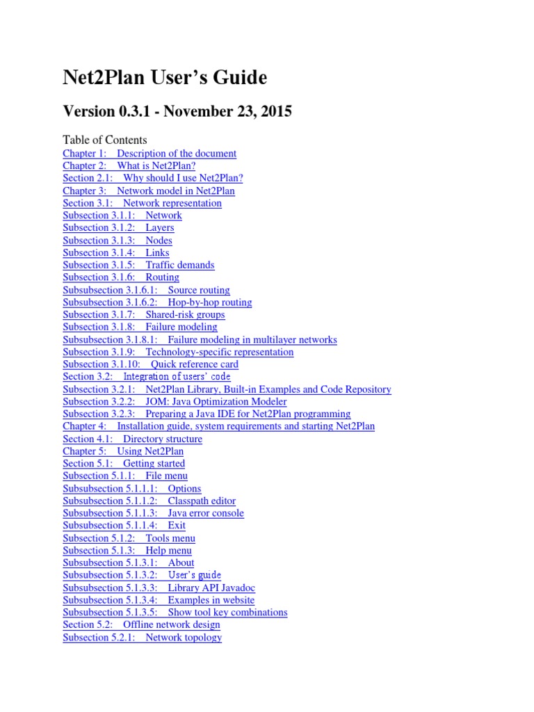 Net2Plan User PDF | PDF | Routing | Computer Network