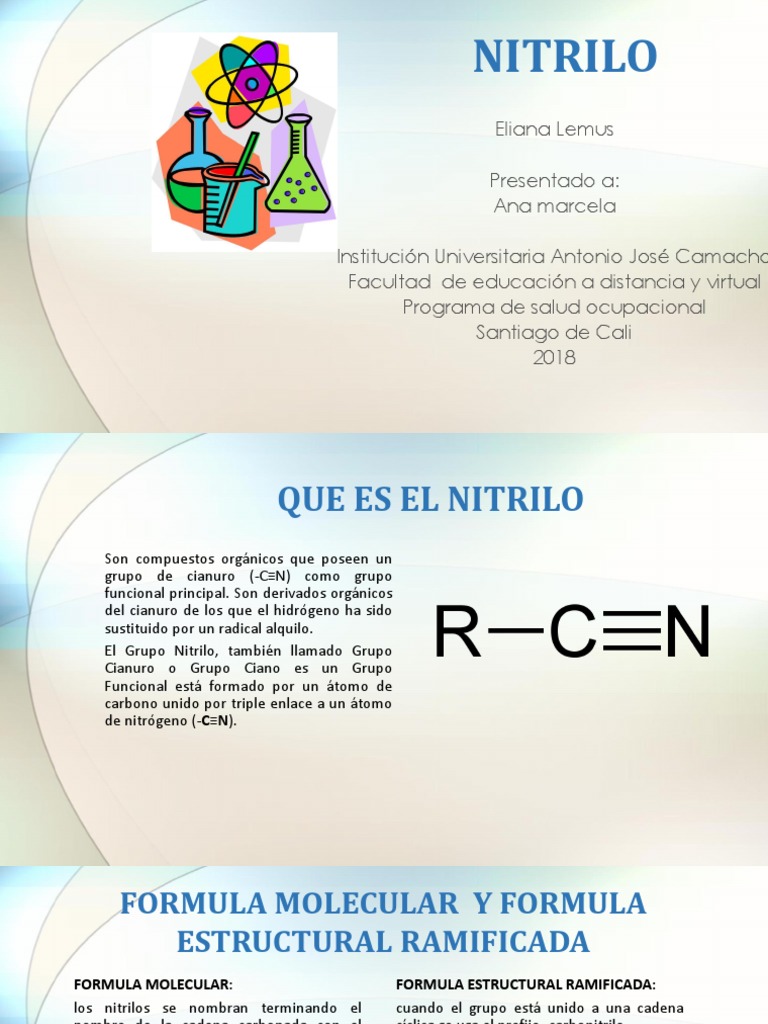NITRILO | PDF | Hidrólisis | Cianuro