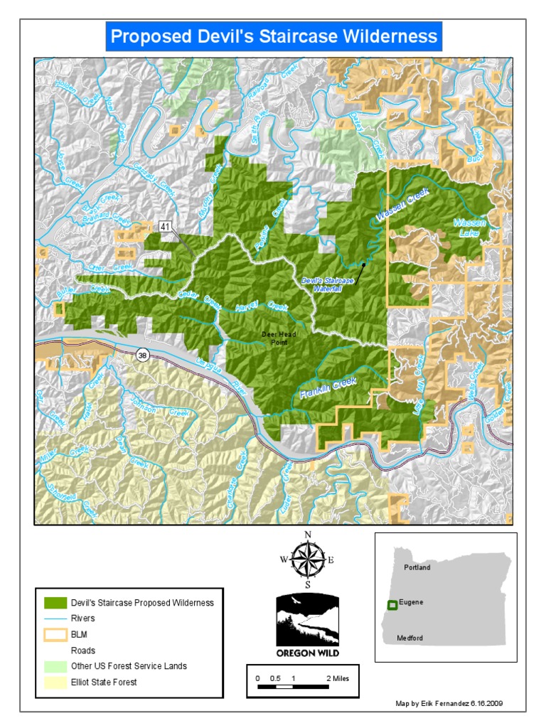 Devils Staircase Wilderness Map | PDF | Habitat | Wilderness