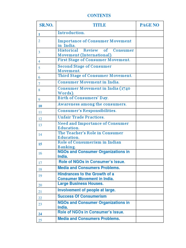 Role and Importance of Consumer Movement | PDF | Consumerism | Non ...