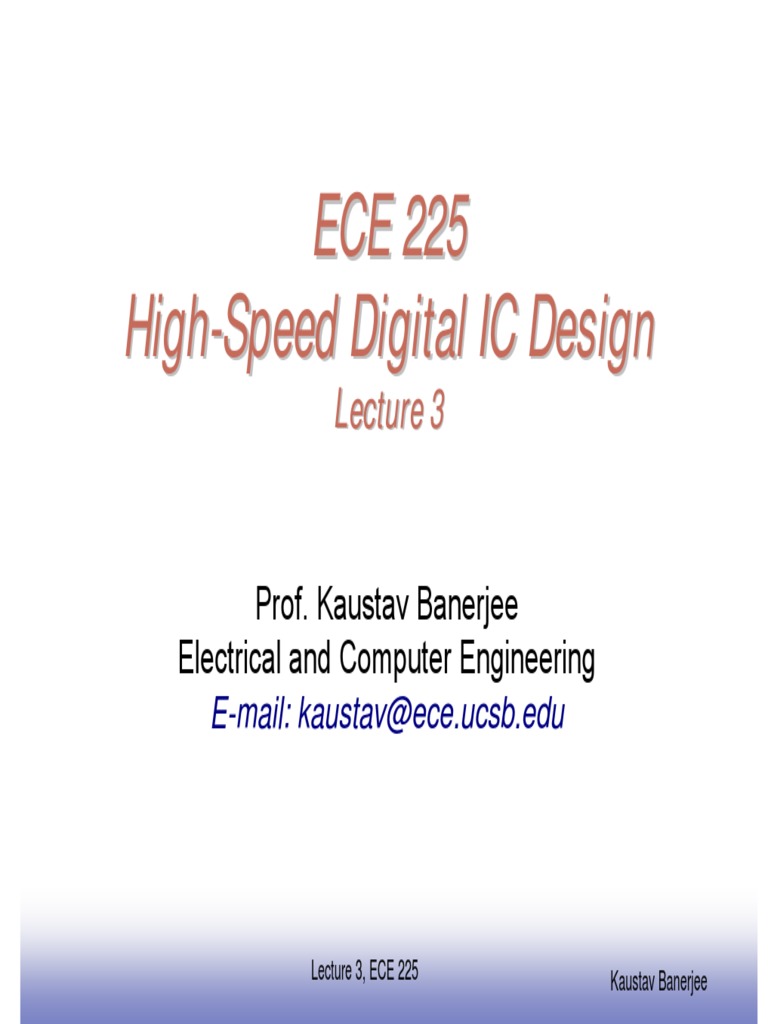 High - Speed Digital IC Design PDF | PDF | Mosfet | Field Effect Transistor