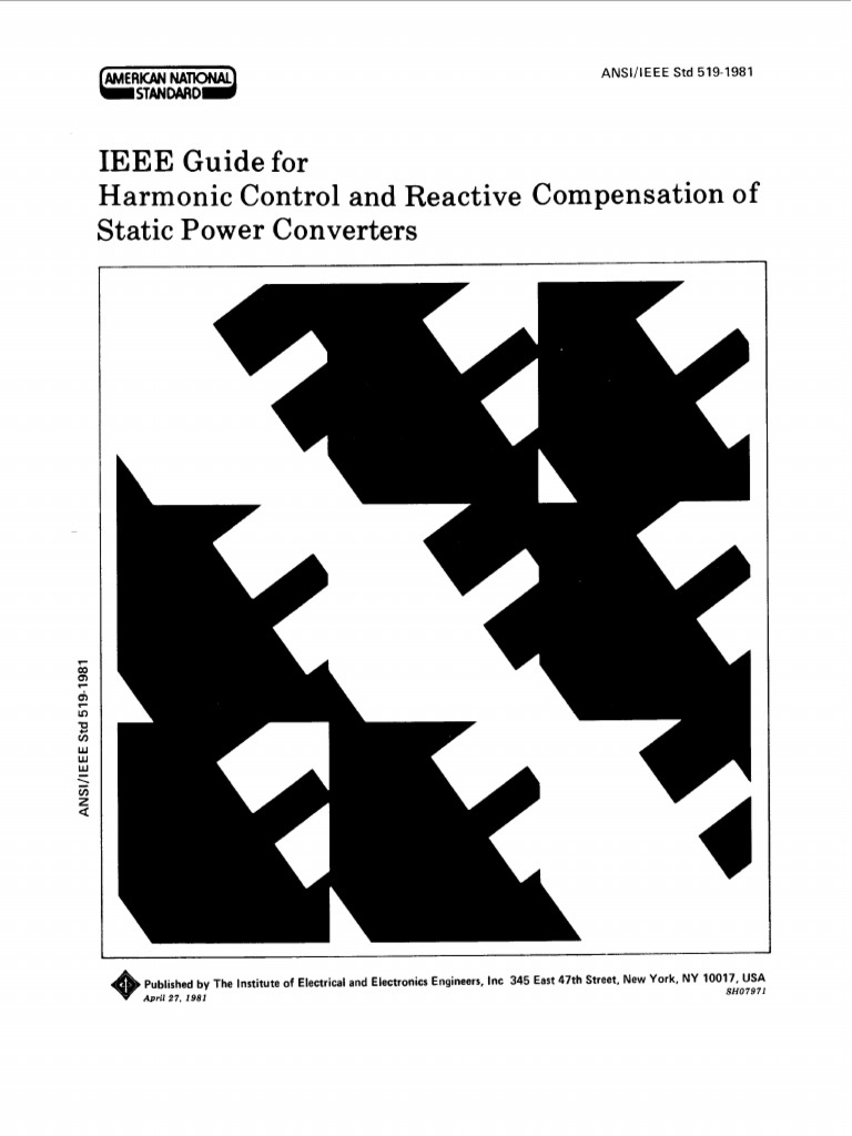 ANSI - IEEE STD 519-1981 Guide For Harmonic Control and Reactive Compensation of Static Power ...