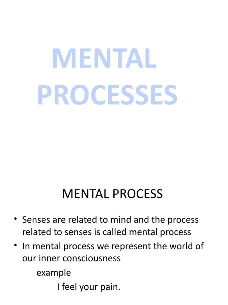 Mental Process | PDF | Mind | Clause
