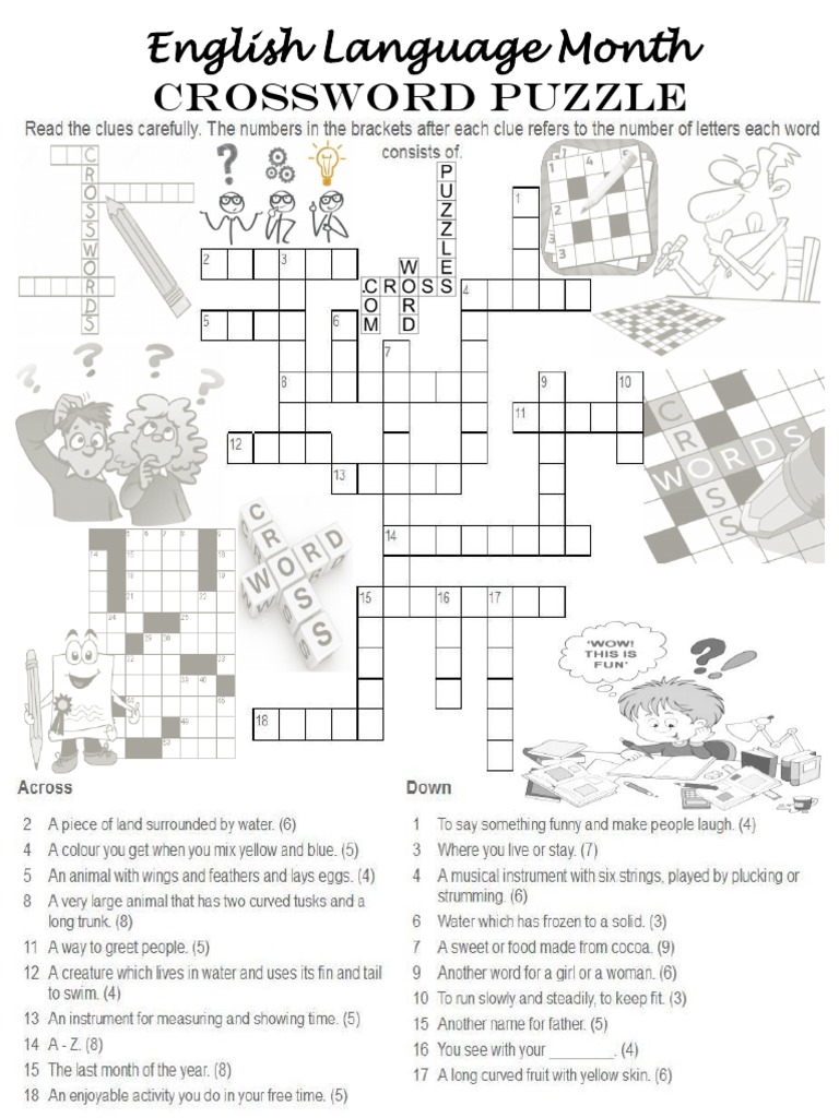 English Language Month PUZZLE 2 | PDF