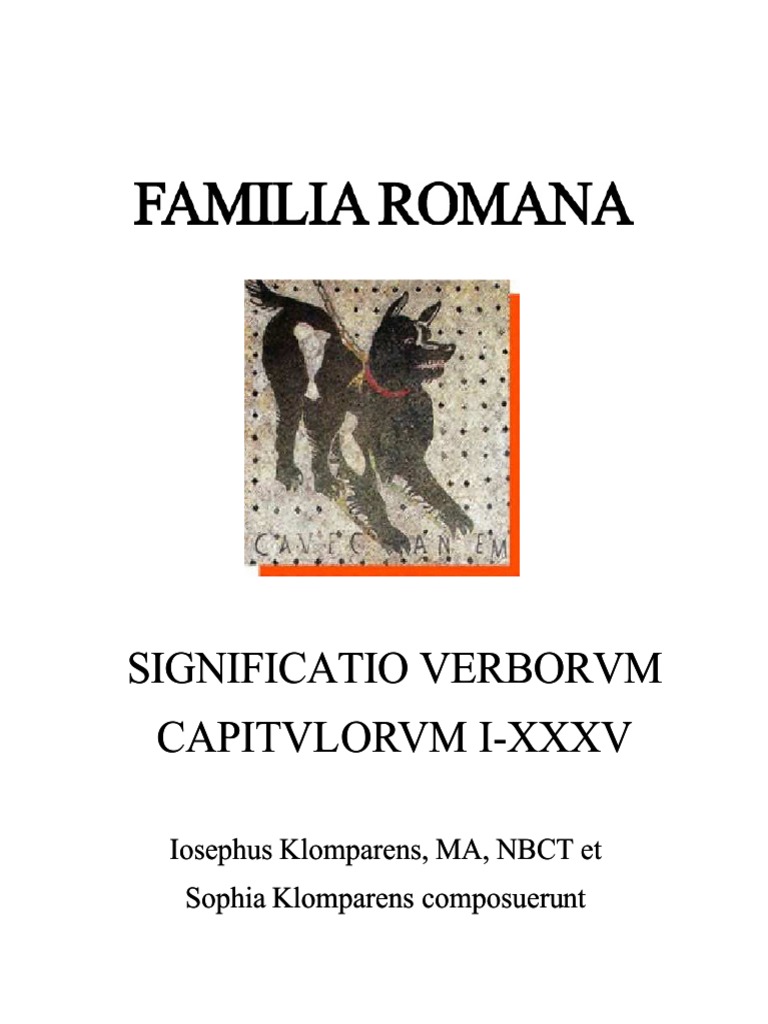 Familia Romana Latin-Latin Dictionary PDF | PDF