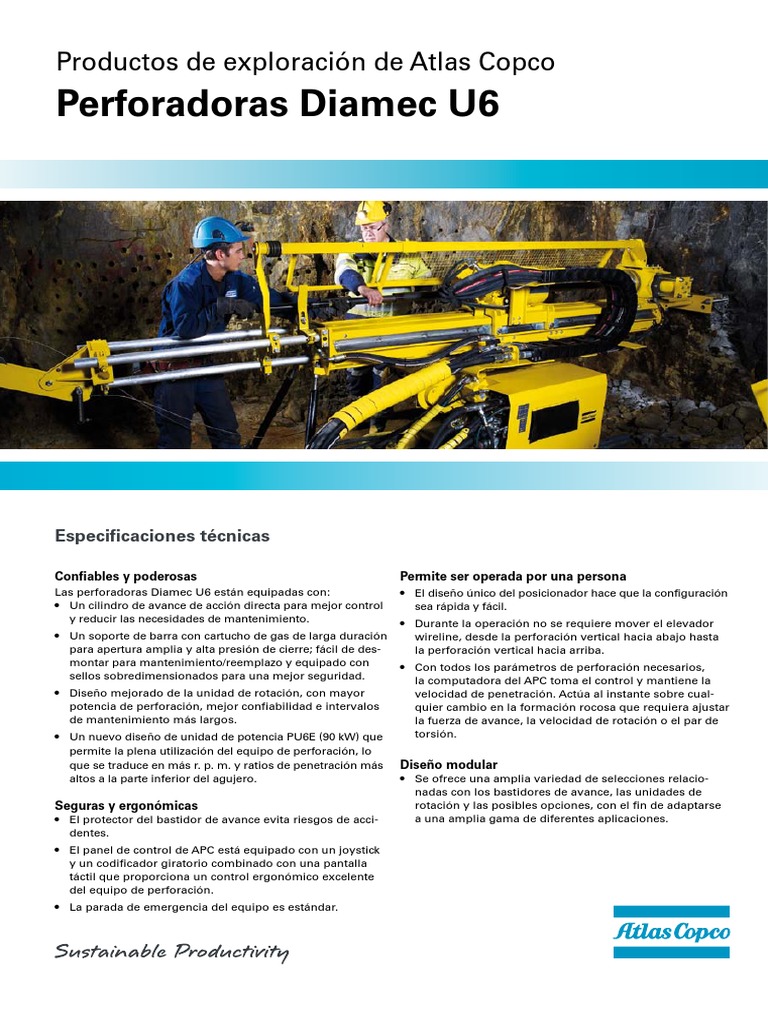 Atlas Copco Diamec U6 | PDF | Tanques | Bomba