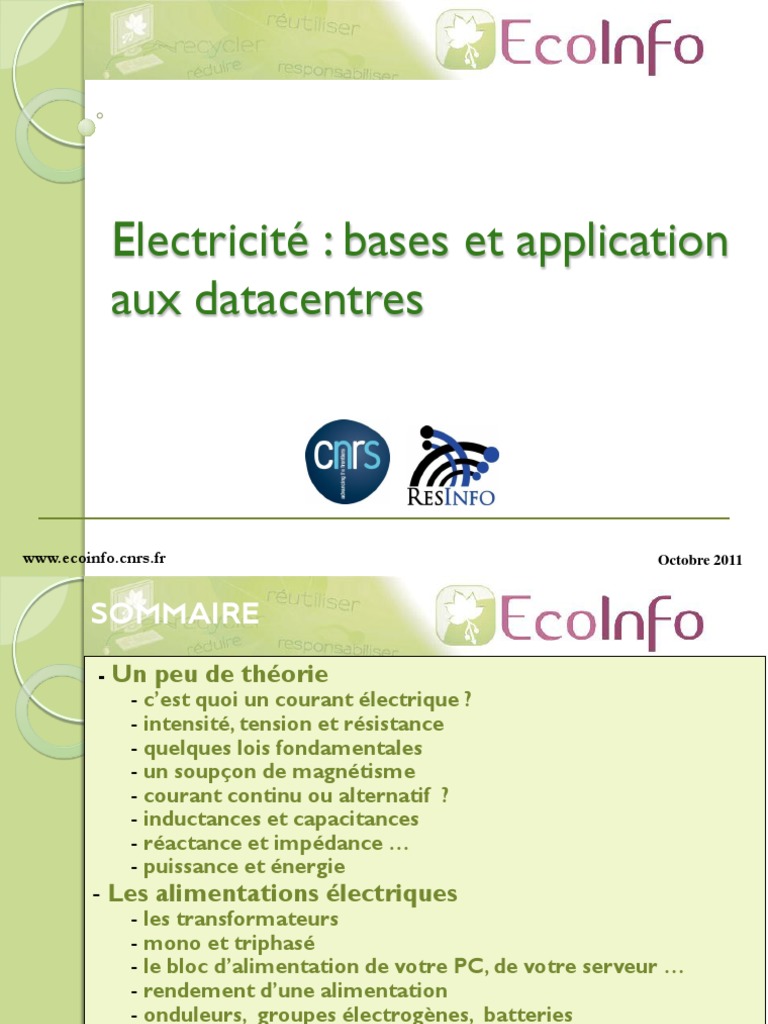 Cours Sur Les Notions de Base de Electricité Générale PDF | PDF ...