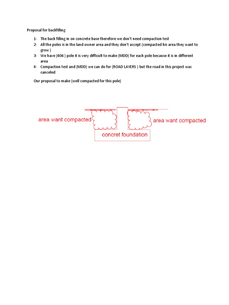 Backfill Proposal for Pole Installation | PDF