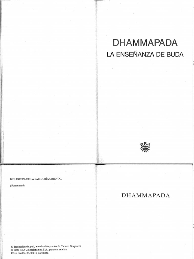 DHAMMAPADA (Trad. Carmen Dragonetti) PDF | PDF
