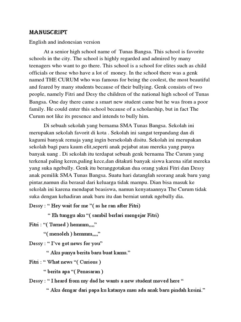 Naskah Drama Inggris | PDF