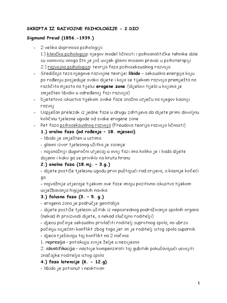 Skripta Iz Razvojne 2.dio | PDF