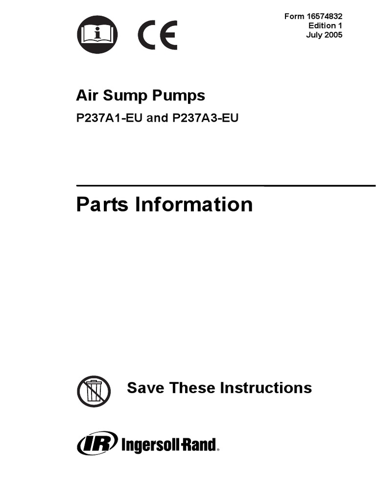 Air Sump Pums P237a1-Eu and P237a3-Eu | PDF | Pump | Gas Technologies