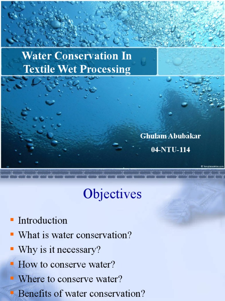 Water Conservation in Textile Wet Processing | PDF | Reclaimed Water | Sewage Treatment