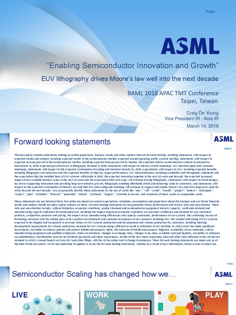 ASML Enabling Semiconductor Innovation | PDF | Photolithography | Semiconductor Device Fabrication