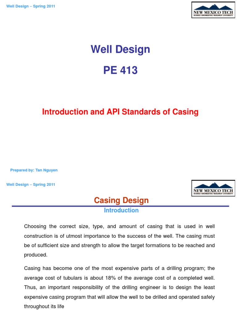 Well Design | PDF