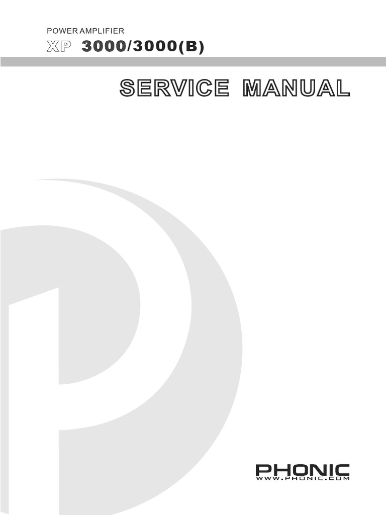 Phonic XP-3000 PDF | PDF | Amplifier | Electronics