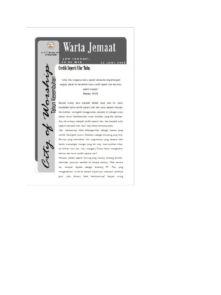Contoh Warta Pdf