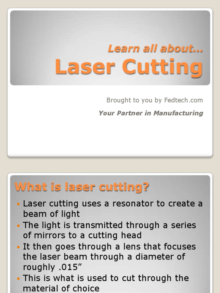 Laser Cutting: Learn All About | PDF